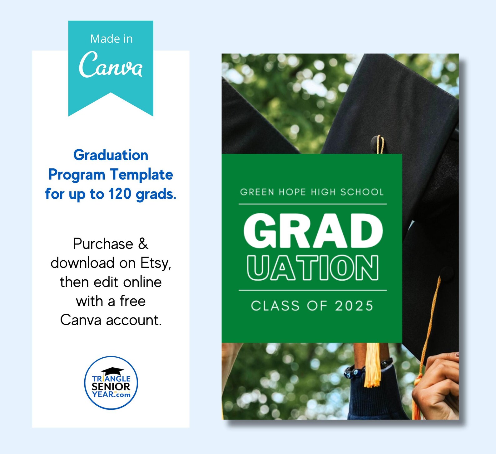 Graduation Ceremony Program Template: High School, College (canva ...