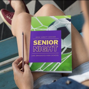 Program Template for Senior Night, Soccer Senior Night Program, Digital ...