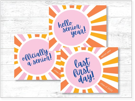 First Day of Senior Year Signs Bundle for the Class of 2023 - Etsy