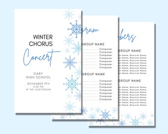 Concert Program Template, Holiday Concert Program, Christmas Concert ...