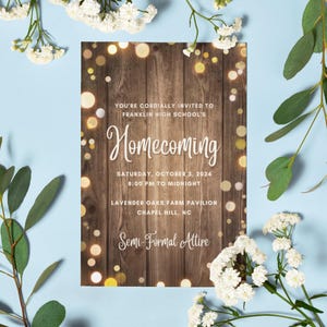 Rustic Template Bundle for Homecoming, Prom, Party or Event: Invitation ...