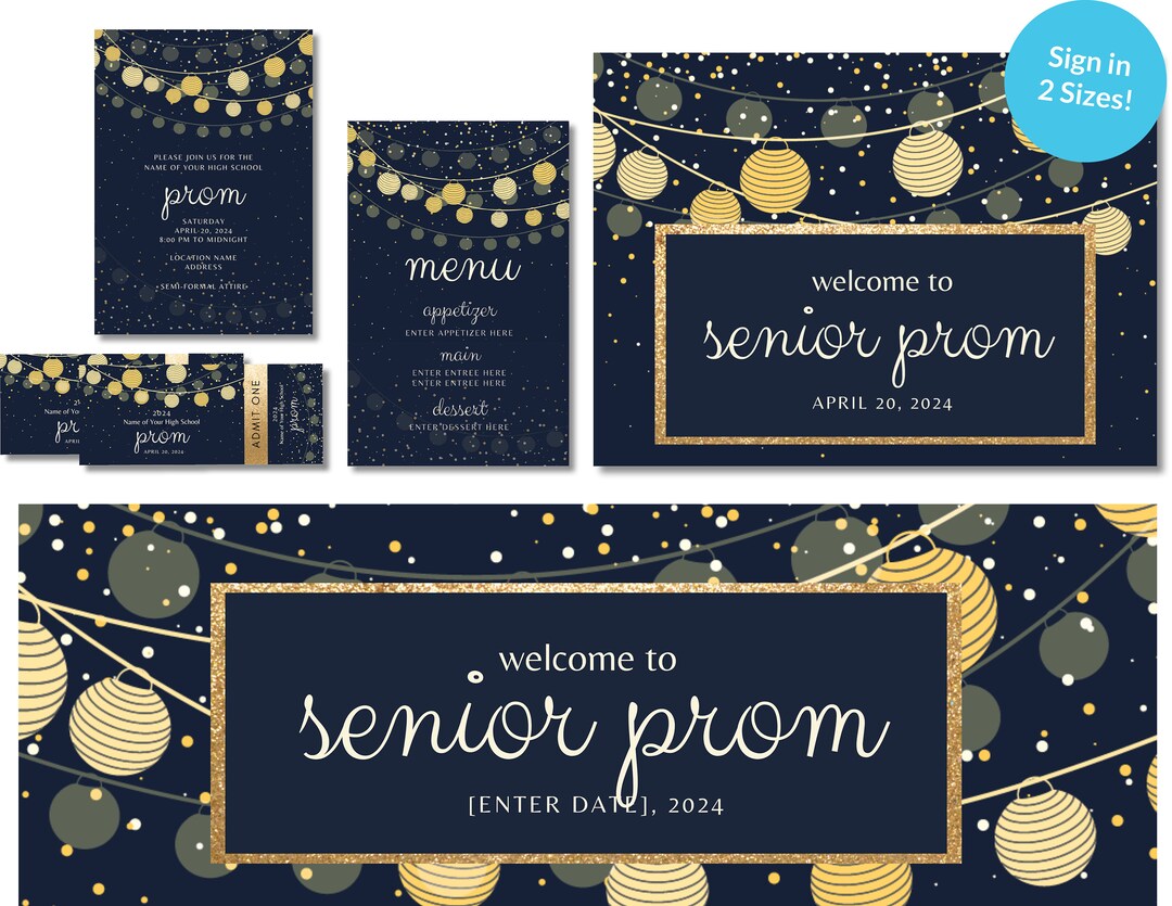 Starry Night Homecoming or Party Templates, Event Bundle Including ...