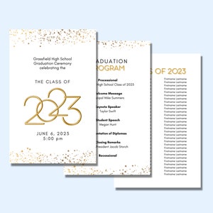 Graduation Program Template for the Class of 2023, Mid-year Graduation ...