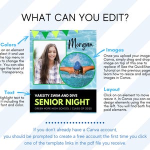 Swim Team Poster Template, Swimming Poster Template, Poster for Swim or ...