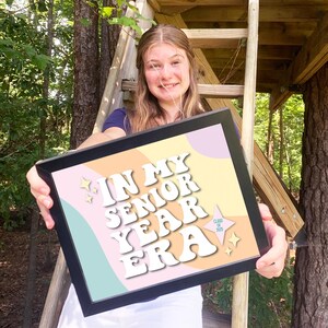 In My Senior Year Era Sign, First Day of School Photo Prop, Senior Year ...
