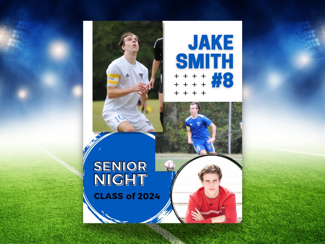 Senior Night Poster Template, High School Senior Night Poster, Sports ...