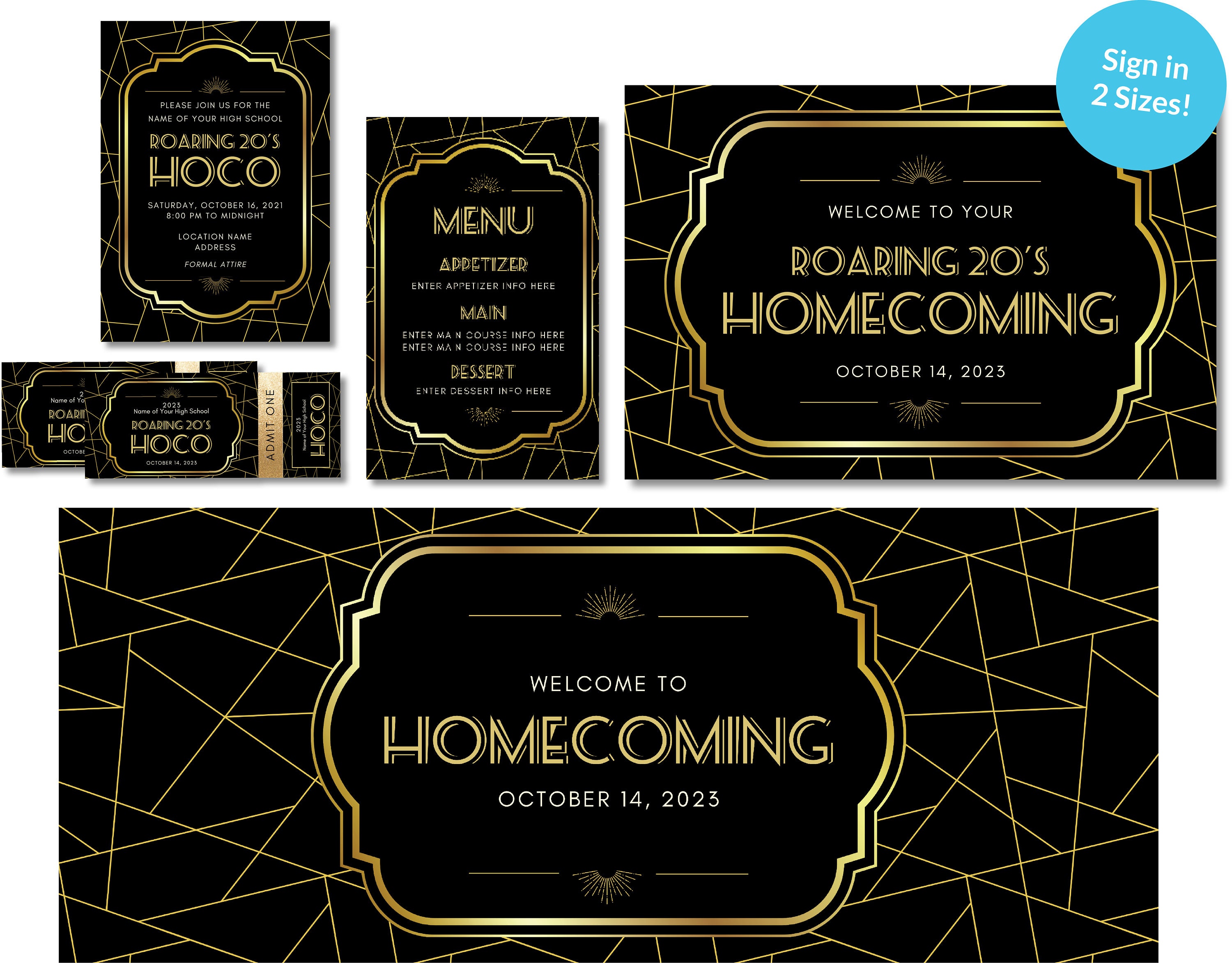 Roaring 20s Prom Invitations