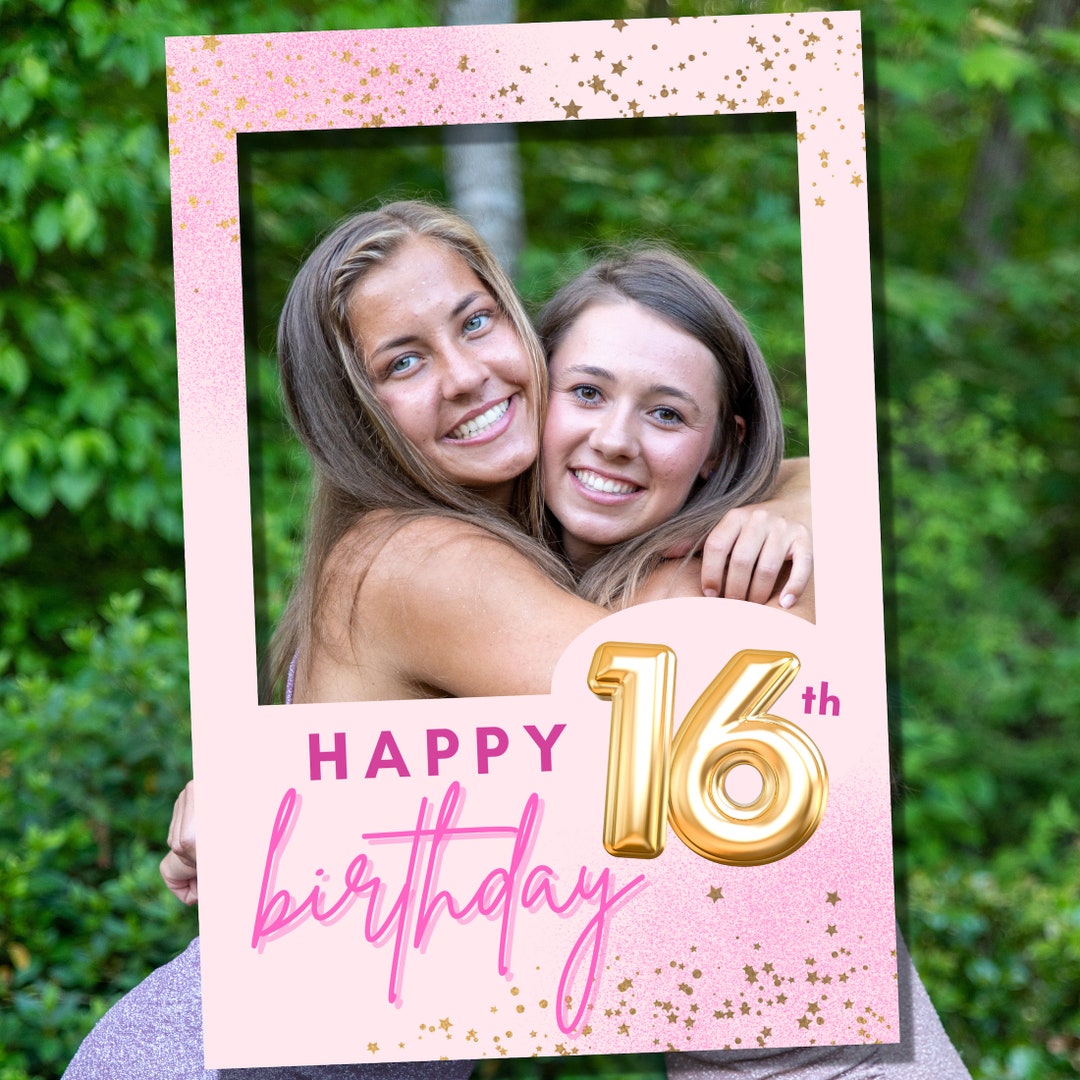 Sweet 16 Photo Booth Prop, Selfie Frame for 16th Birthday - Etsy