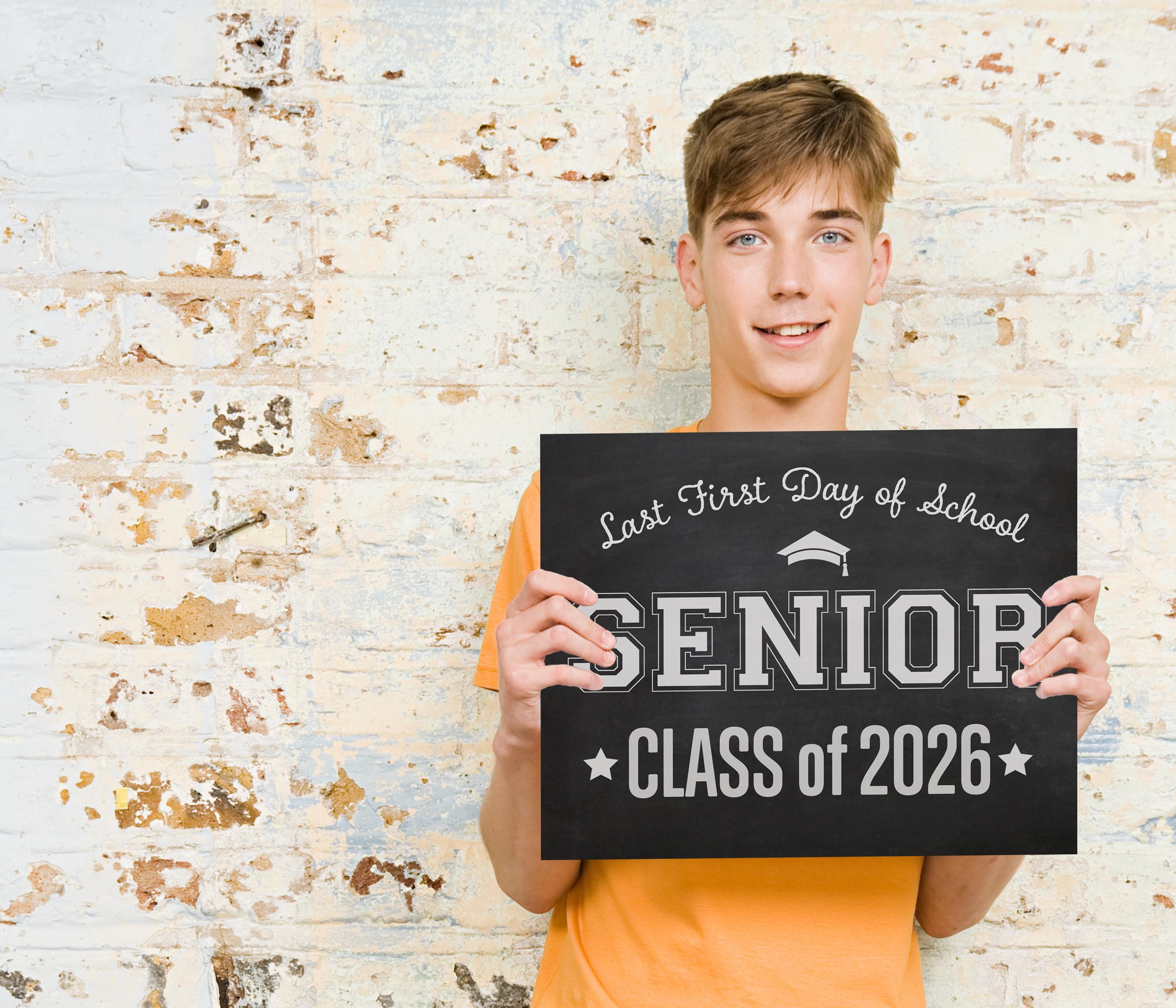 Senior Year Sign for the First Day of School, Class of 2026, Last First ...