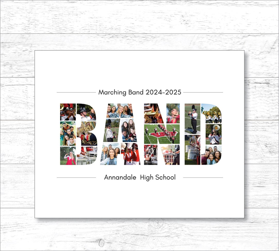 Marching Band Photo Collage Template, Marching Band Gift, Drum Major ...