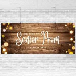 Rustic Prom Banner Template - 6-ft Banner Template for Prom, School ...