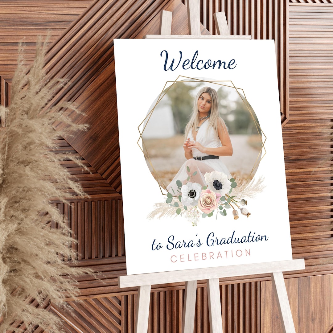 Boho Welcome Poster Template: Floral Party Sign (digital Download ...