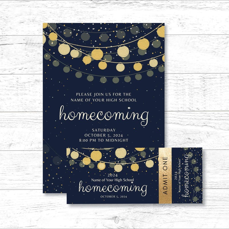 Starry Night Invitation - Etsy