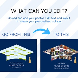 Graduation Photo Collage Template Graduation Gift Photo - Etsy