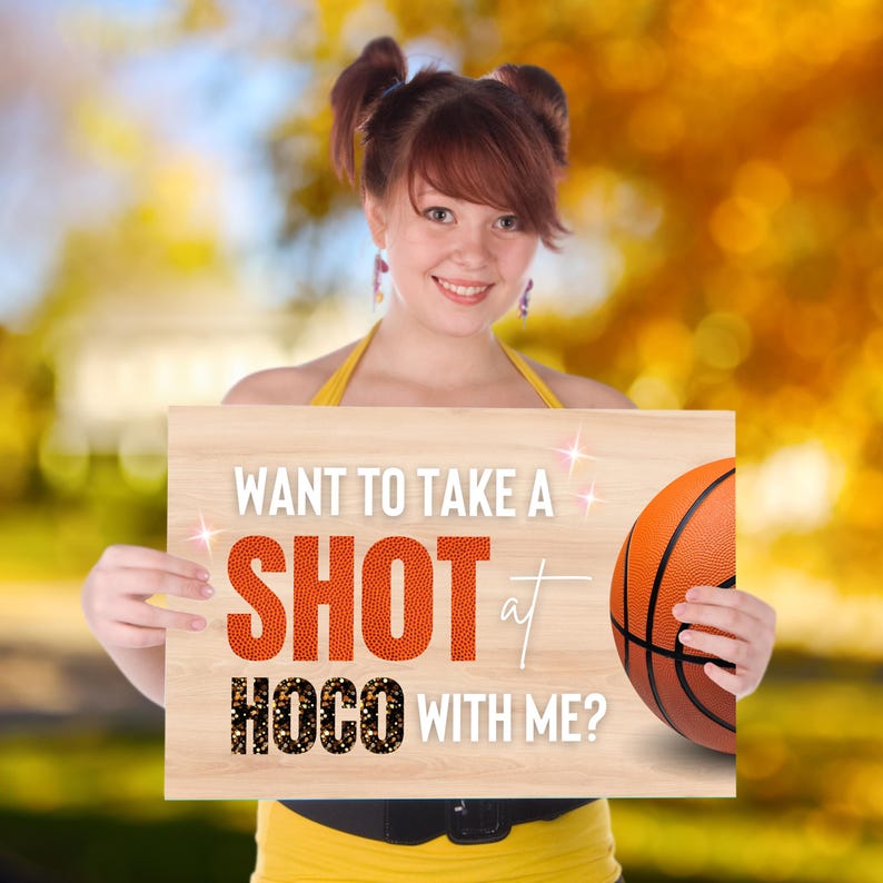 Basketball Promposal Poster: Take a Shot at HOCO (digital Download) - Etsy