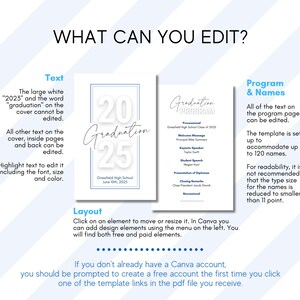 2025 Graduation Program Template, Graduation Ceremony Program, High ...