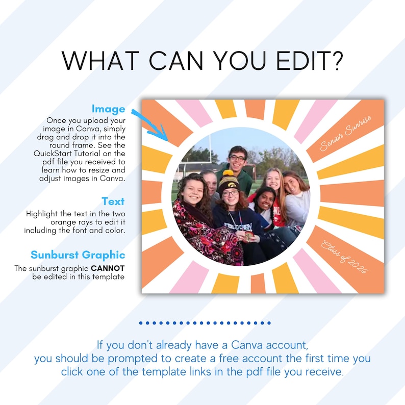 Senior SUNRISE or SUNSET Photo Print Template, DIY Senior Sunrise or ...