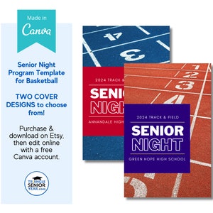 Track and Field Senior Night Program Template, Program Template for ...