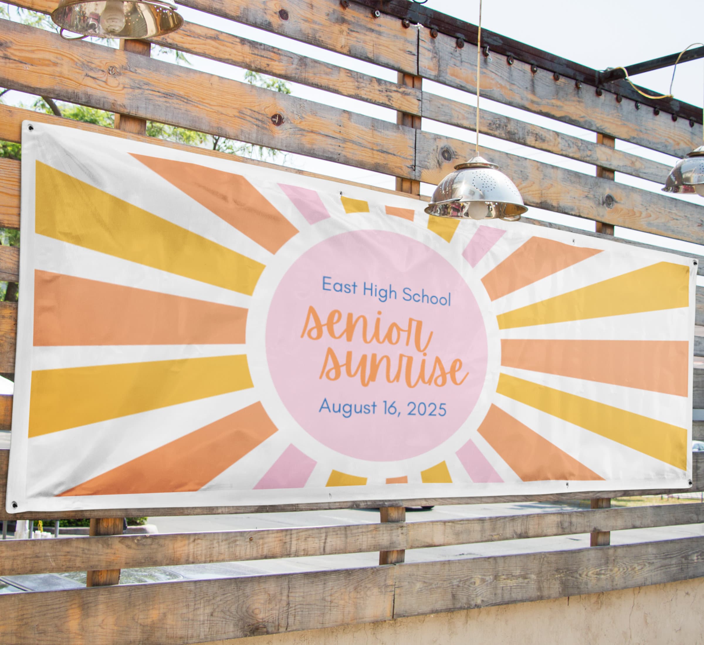 Senior Sunrise or Senior Sunset Banner Template, 6-foot Banner Template ...