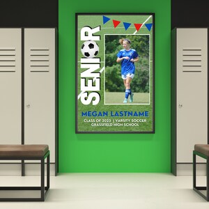 Senior Night Poster Template for Soccer High School Poster - Etsy