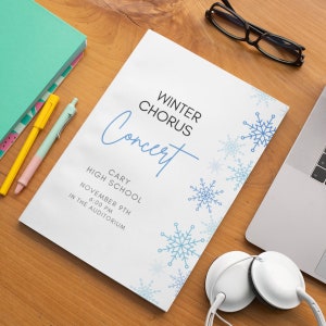 Editable Winter Concert Program Template - Holiday & Christmas Music ...