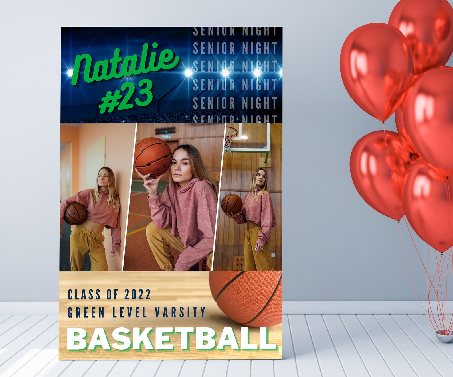 Senior Night Basketball Poster Template Basketball Senior - Etsy