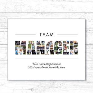 Team MANAGER Photo Collage Template, Manager Thank You Gift, DIY Photo ...