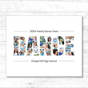 DANCE Photo Collage Template, Dance Teacher or Coach Gift, DIY Dance ...