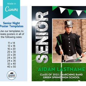 Marching Band Senior Night Poster Template: Customizable Canva Design ...
