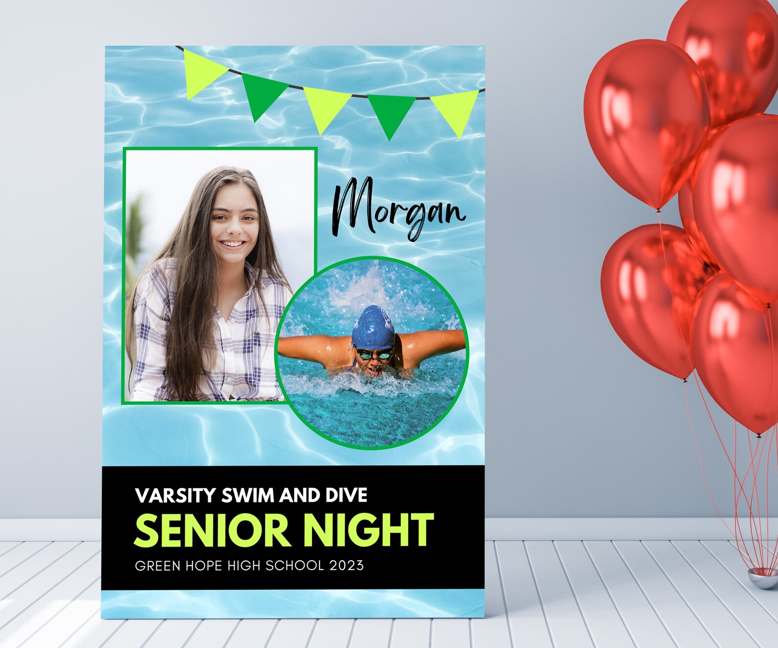 Swim Team Poster Template Swimming Poster Template Poster - Etsy