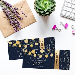 Starry Night Prom or Party Templates, Event Bundle Including Invitation ...