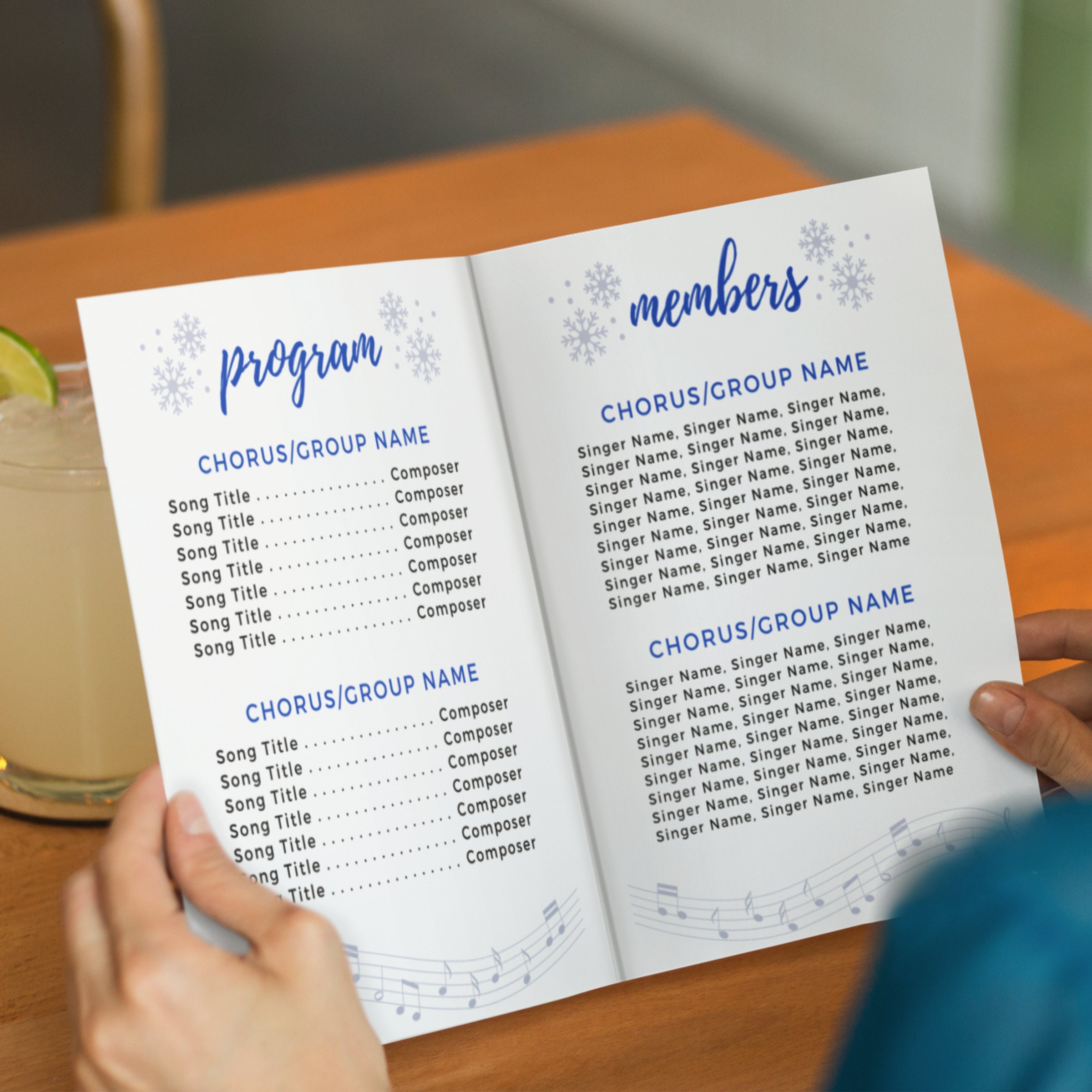 Winter Concert Program Template, Winter Recital Program, Program ...