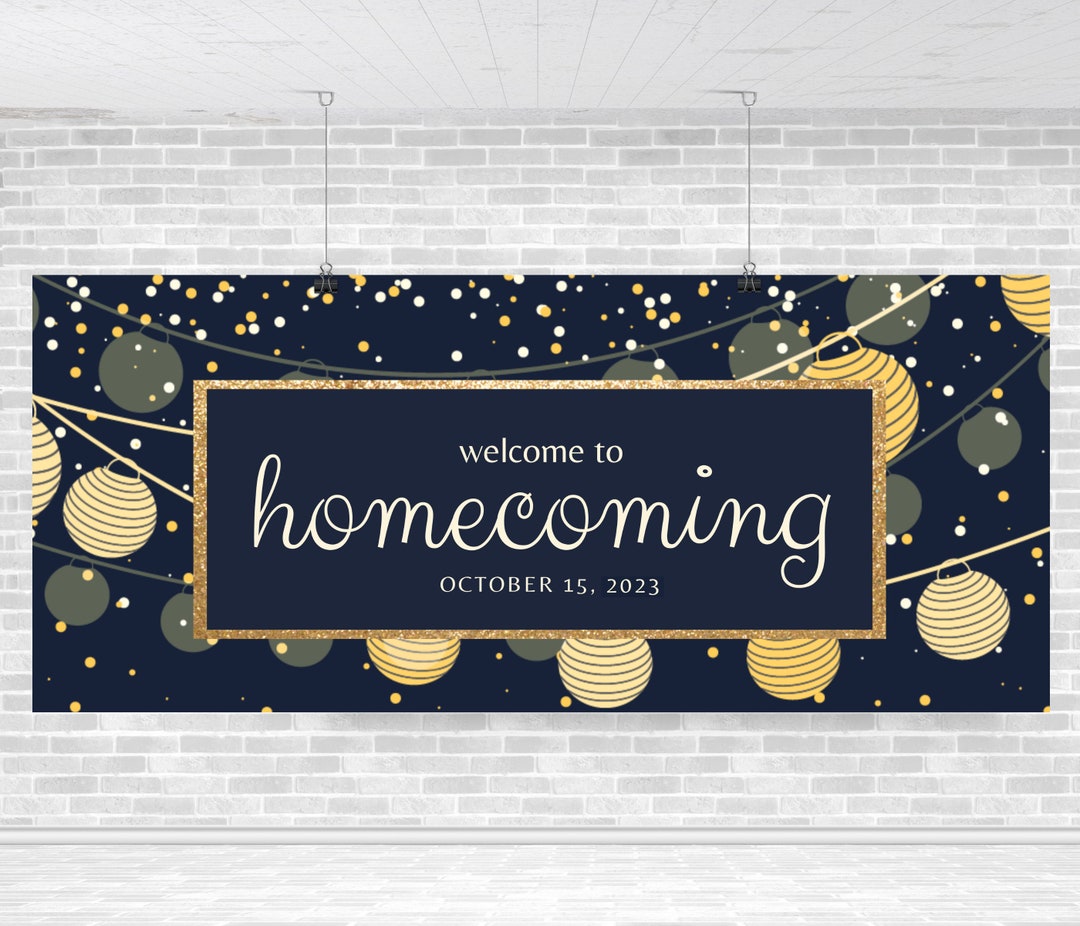 Starry Night Banner Template, 6-foot Banner Template for Homecoming ...