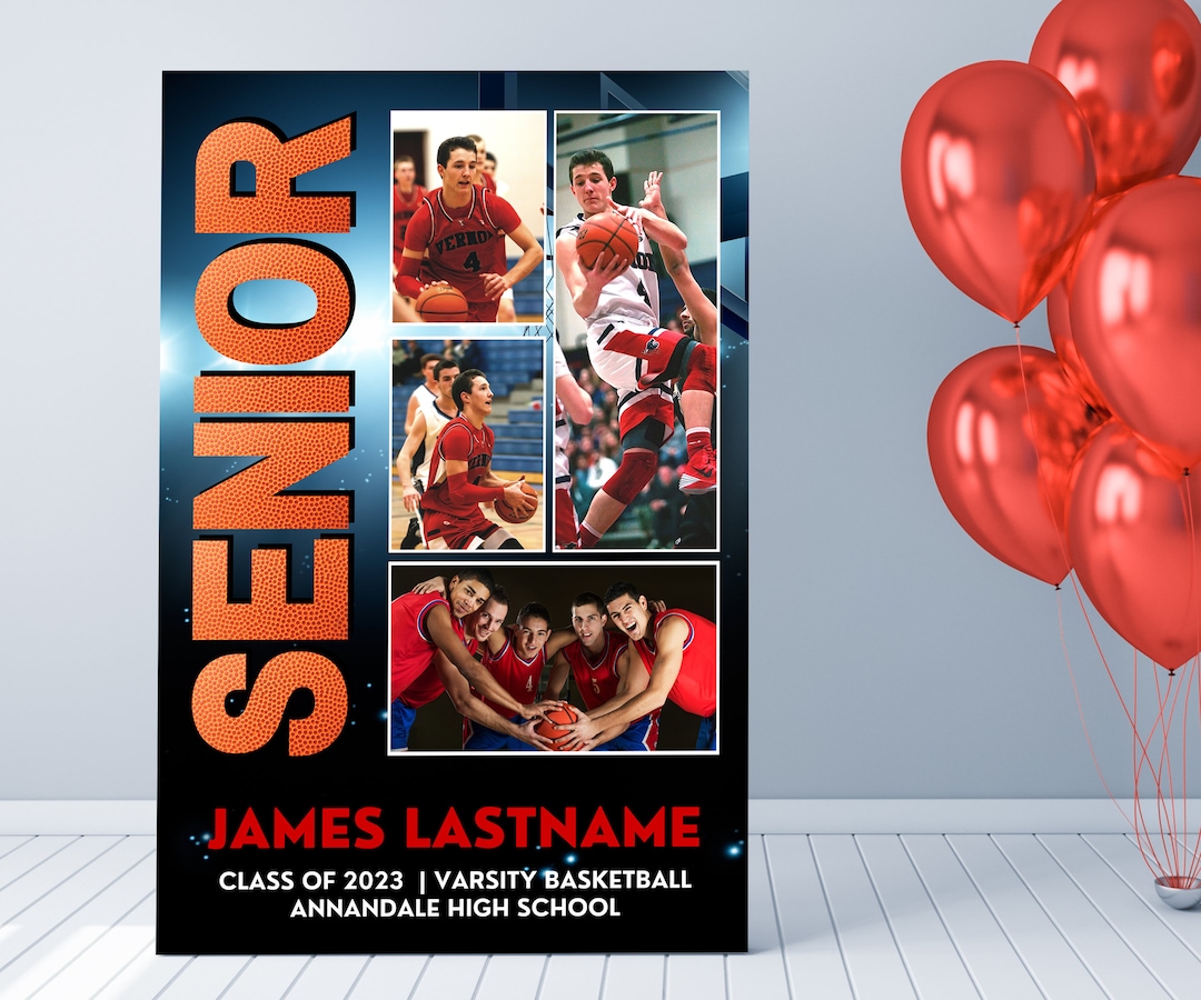 Senior Night Poster TEMPLATE for Basketball High School - Etsy