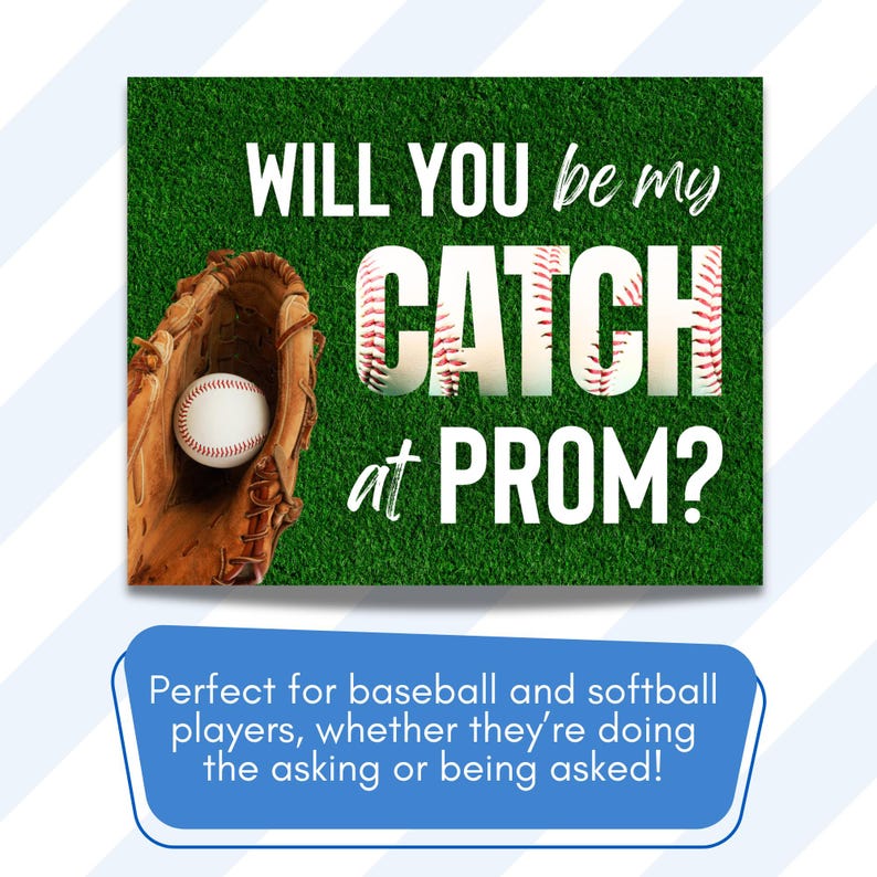 Prom Proposal Idea for Baseball and Softball Players, Baseball ...
