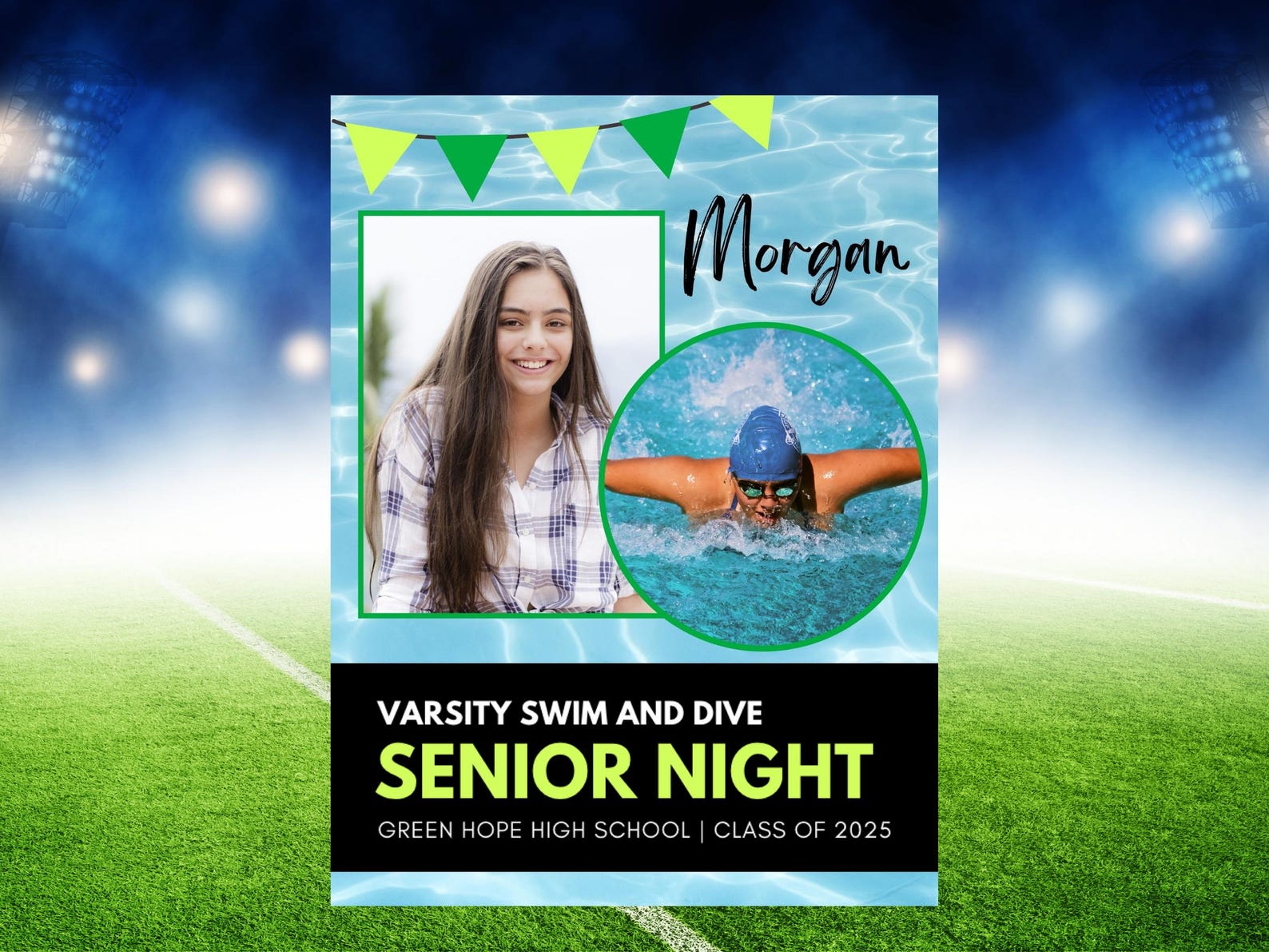 Swim Team Poster Template, Swimming Poster Template, Poster for Swim or ...