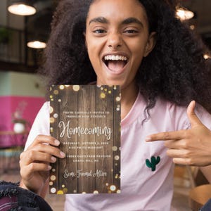 Rustic Template Bundle for Homecoming, Prom, Party or Event: Invitation ...