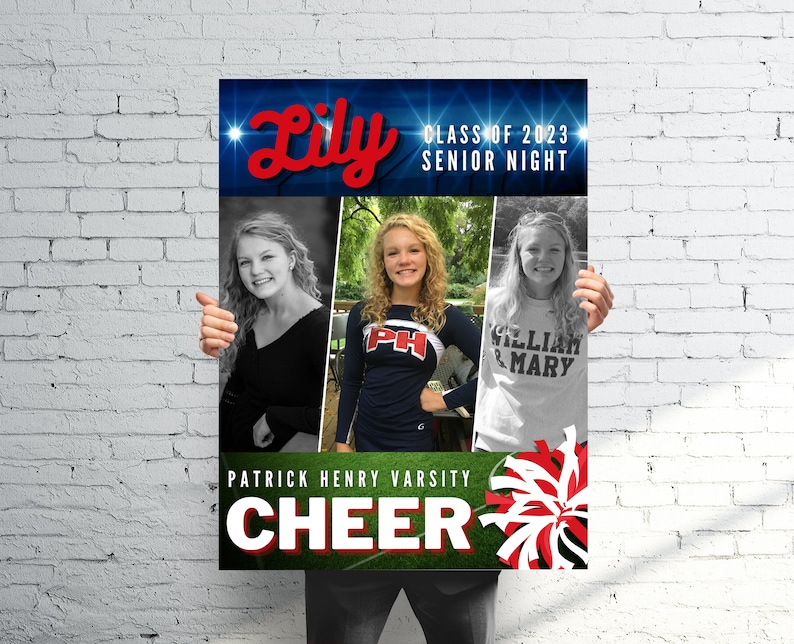 Senior Night Cheer Poster Template Cheerleading Senior Night - Etsy