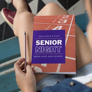 Track and Field Senior Night Program Template (digital Canva Template ...