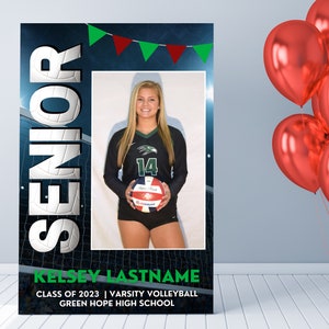 Senior Night Poster Template for Volleyball High School - Etsy