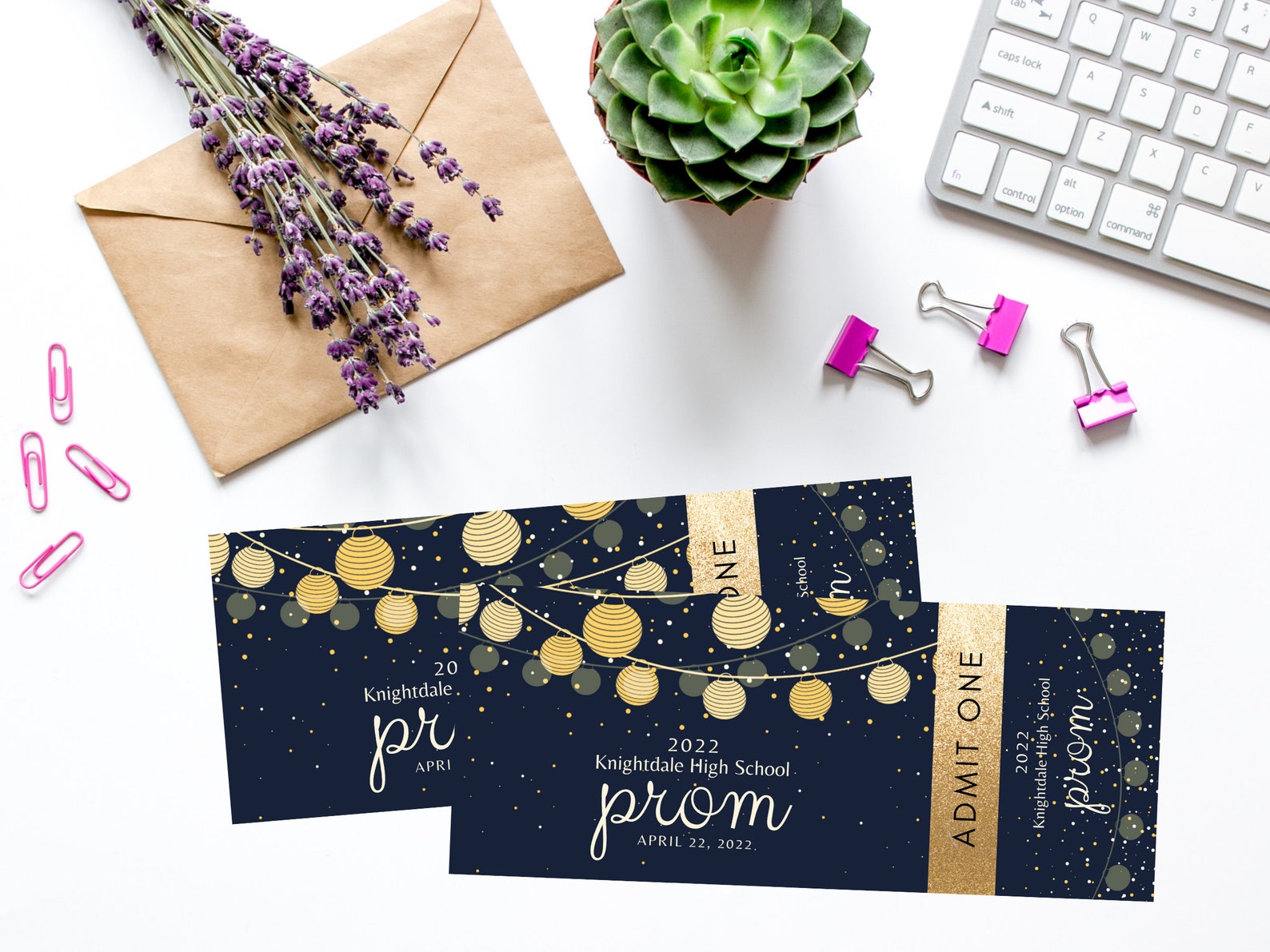 Starry Night Invitation and Ticket Templates for Prom Hoco or - Etsy