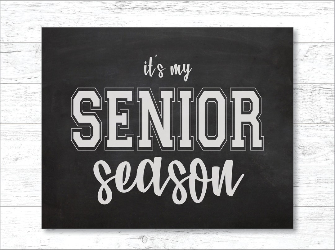 Printable Senior Season Chalkboard Sign Photo Prop for Basketball ...