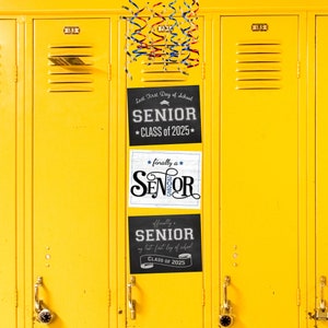Cute Back to School Sign for Seniors, First Day of Senior Year Photo ...