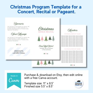 Festive Program Template for Christmas Concerts and Recitals ...