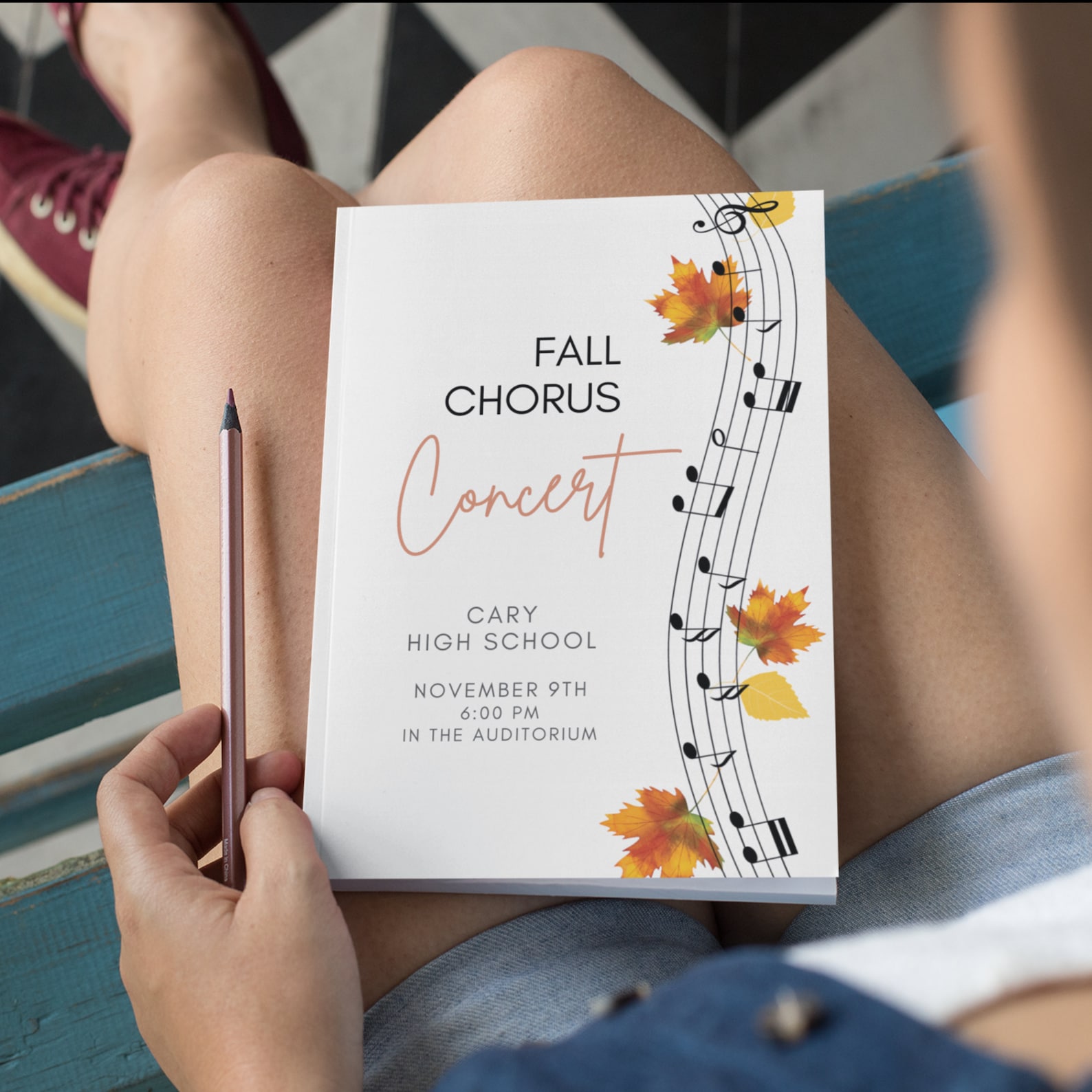 Fall Concert Program Template for Chorus, Orchestra, Band or Piano ...