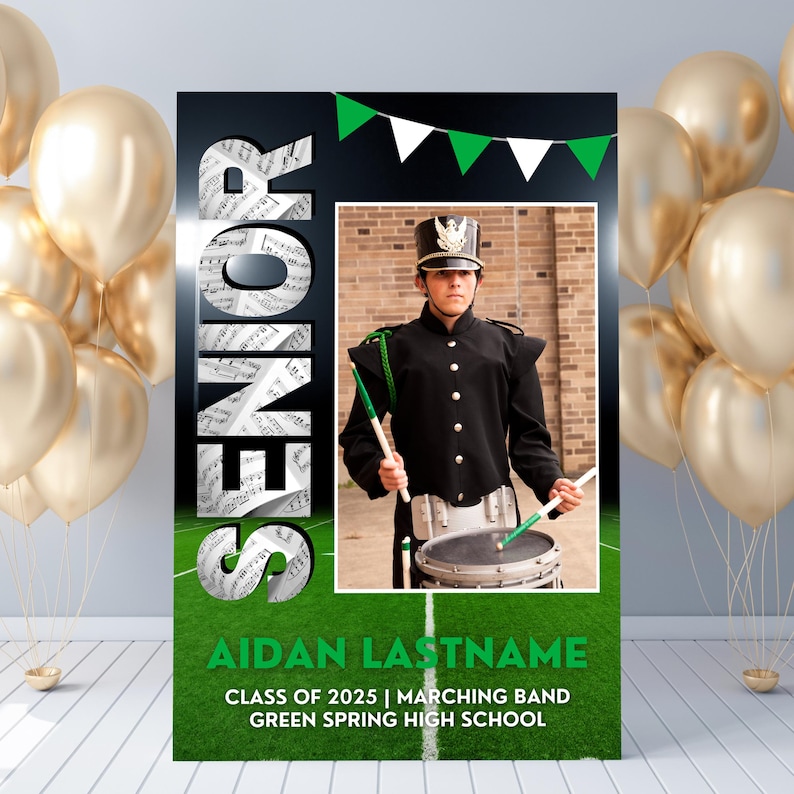 Marching Band Senior Night Poster Template: Customizable Canva Design ...