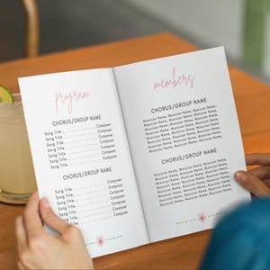 Spring Concert Program Template for Chorus, Orchestra, Band or Piano ...