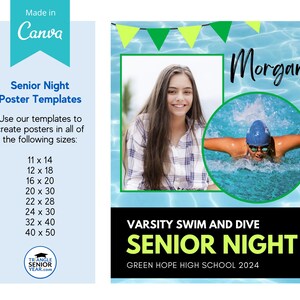 Swim Team Poster Template, Swimming Poster Template, Poster for Swim or ...