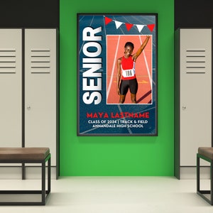 Track and Field Senior Night Poster Template, Cross Country Poster ...