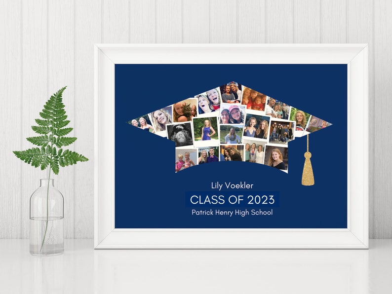 Graduation Photo Collage Template Graduation Gift Photo - Etsy